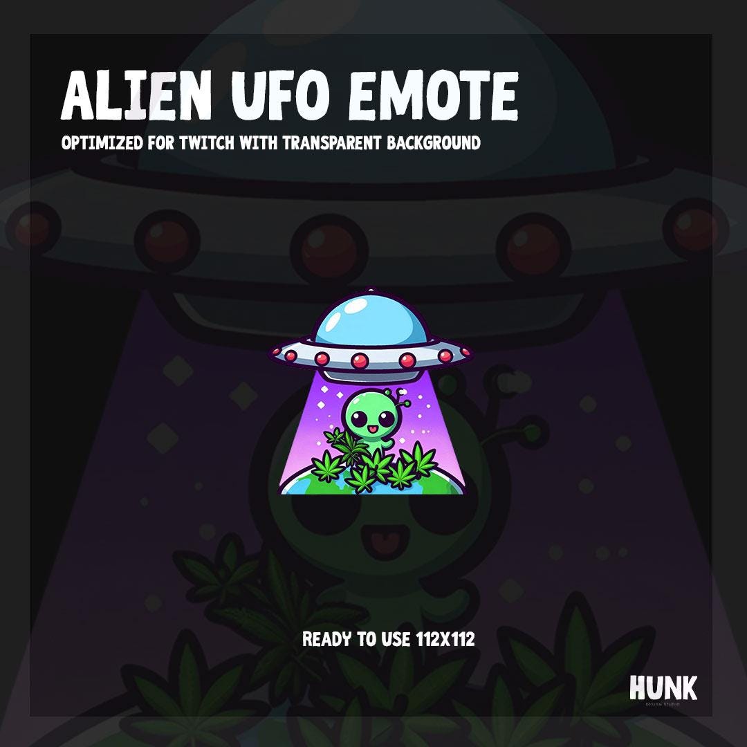 Smoke Emote | Twitch, Youtube, Discord, Emotes, Alien UFO Emote - Etsy