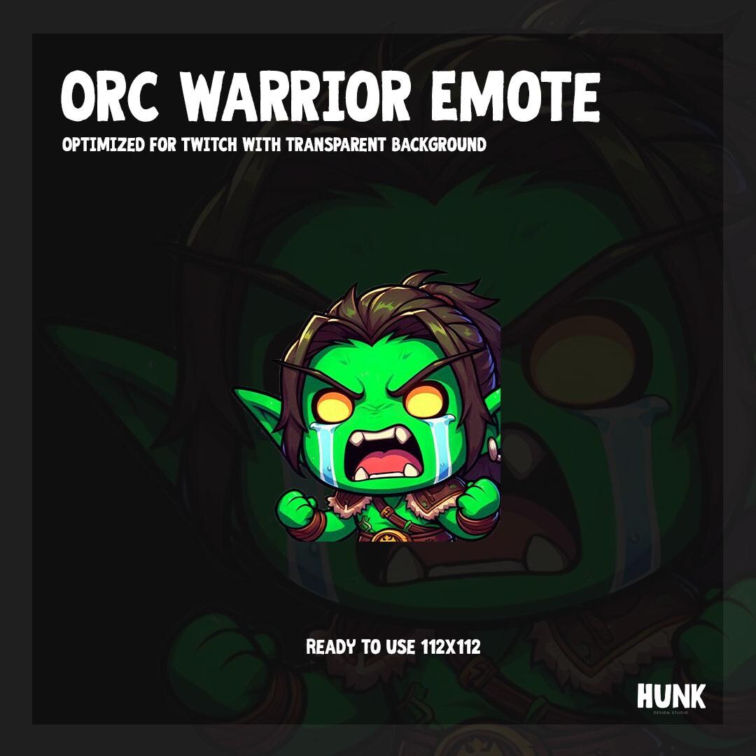 Orc Warrior Emote | Twitch, Youtube, Discord, Wow Emotes, Cry Emotes ...