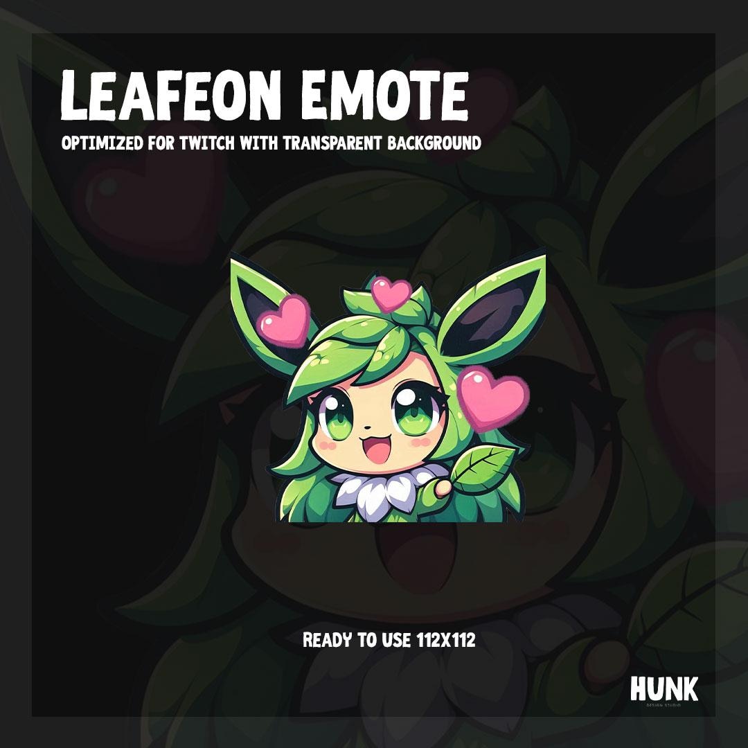 Cute Leafeon Twitch Emote | Cute Pokemon Emote | Emoji | Folipurba ...