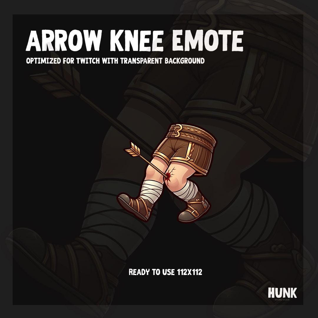 Arrow in Knee Emotes | Twitch, Teso Emotes, Kick Emotes, Twitch Emotes ...