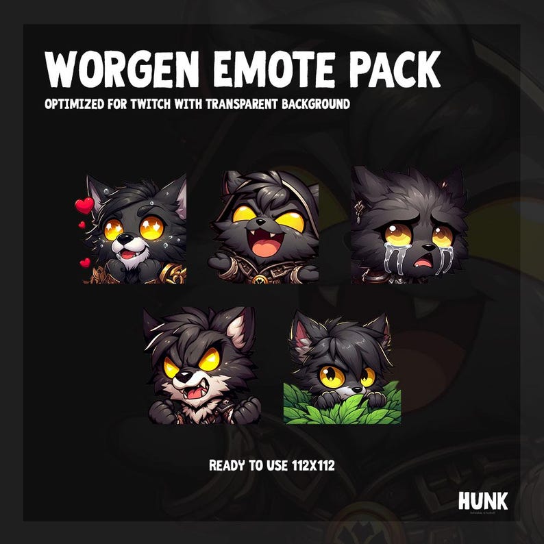 Worgen Emotes | Twitch, Youtube, Discord, Wow Emotes, Wolf Emotes ...