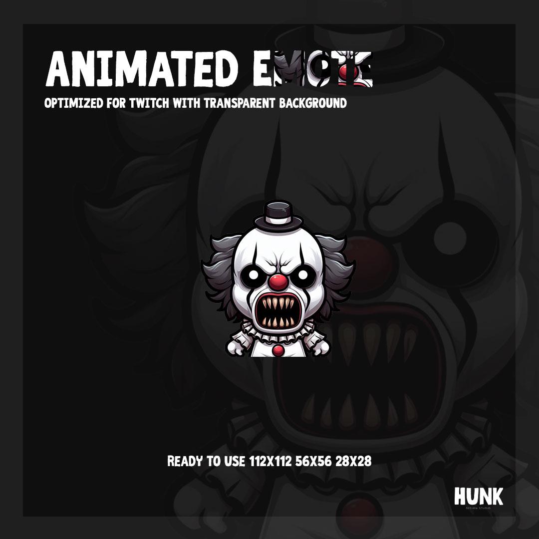 1x Animated Twitch Emote - Halloween - Terrifier Clown | Illustration ...