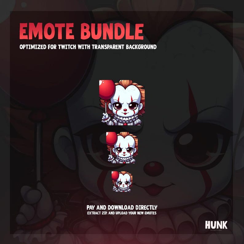 4x Twitch Emotes - Horror | Comic & Illustration - Instant Download ...