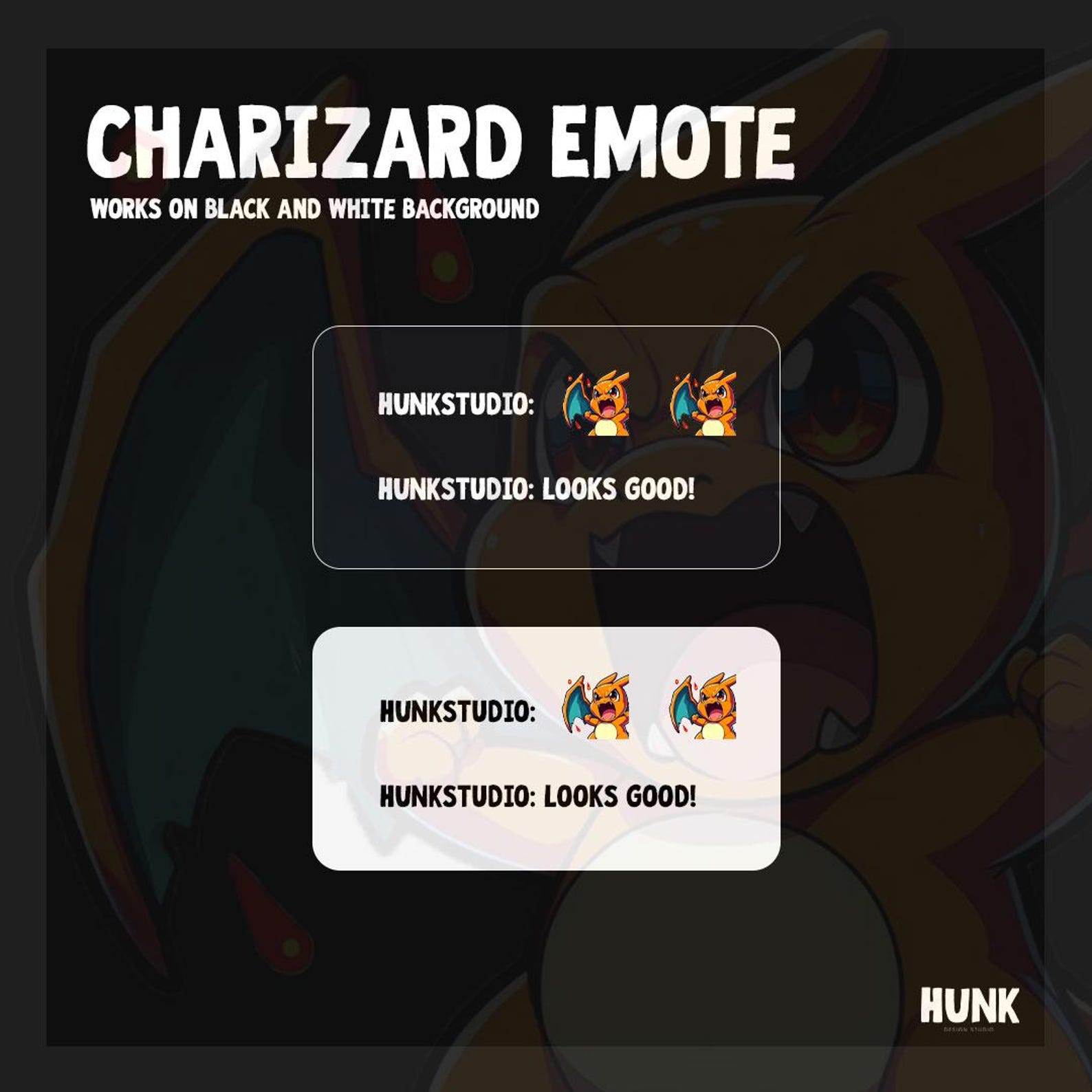 Cute Charizard Twitch Emote | Rage Pokemon Emote | Emoji | Charizard ...