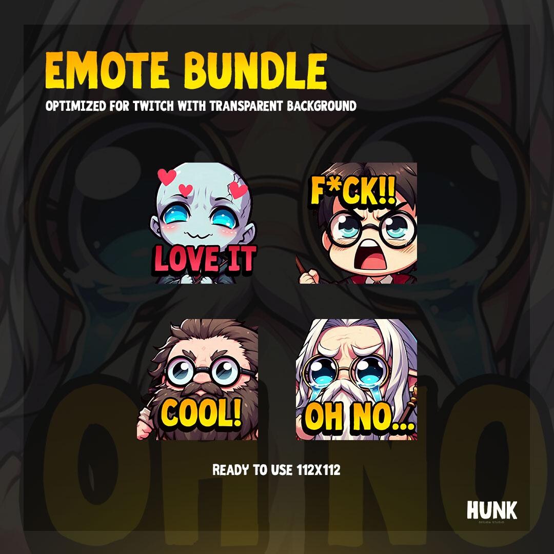 4x Twitch Emotes - Magic | Comic & Illustration - Instant Download ...