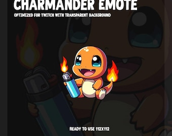 Charmander Twitch Emote | Cute Pokemon Emote | Emoji | Charmander ...