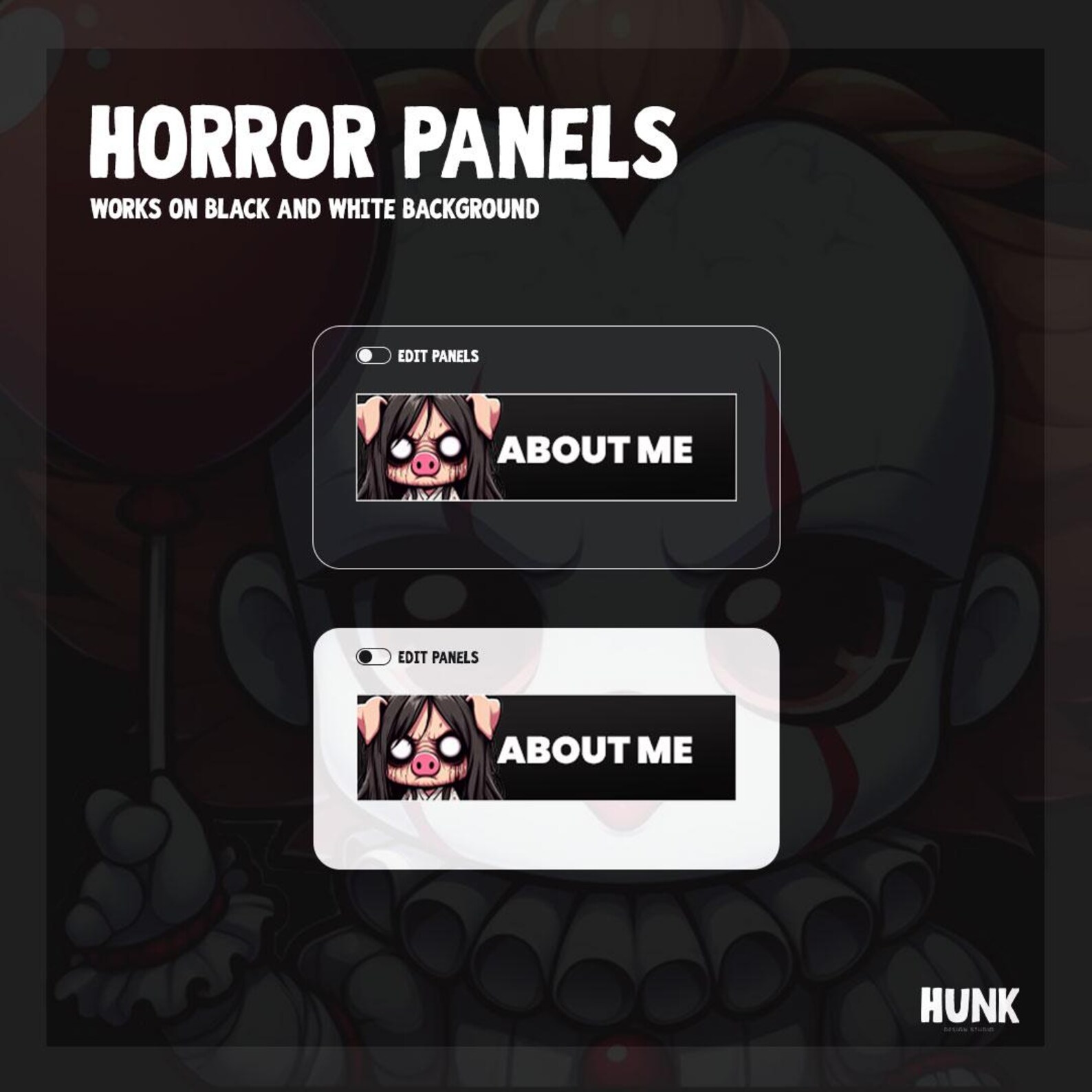 Horror Panel Pack | Twitch, Kick, Dbd Panels, Dbd Emotes, Horror Panels ...
