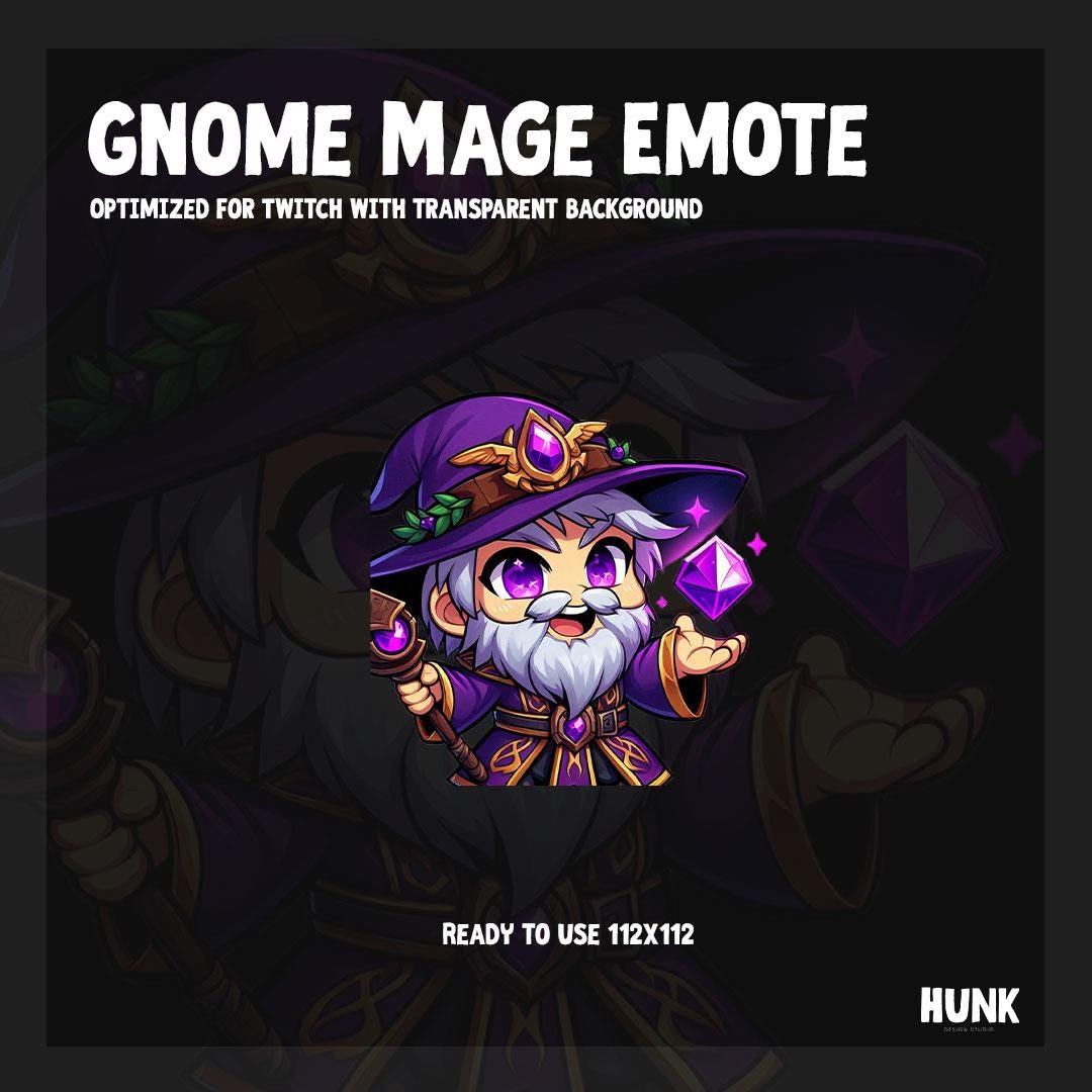 Gnome Mage Emote | Twitch, Youtube, Discord, Wow Emotes, Bit Emotes ...