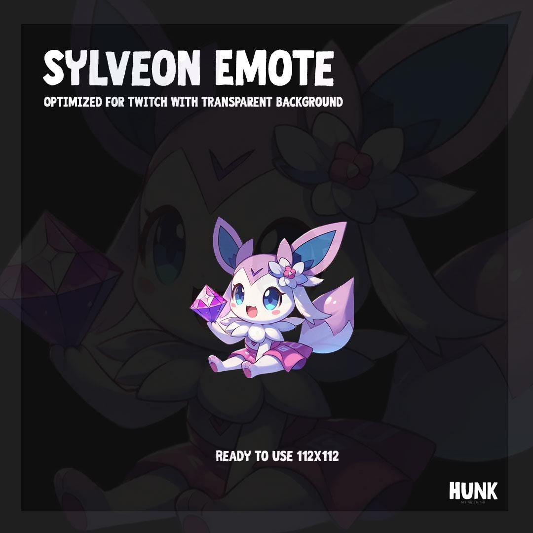 Sylveon Emote | Twitch, Youtube, Discord, Cute Pokemon Emote, Fairy ...