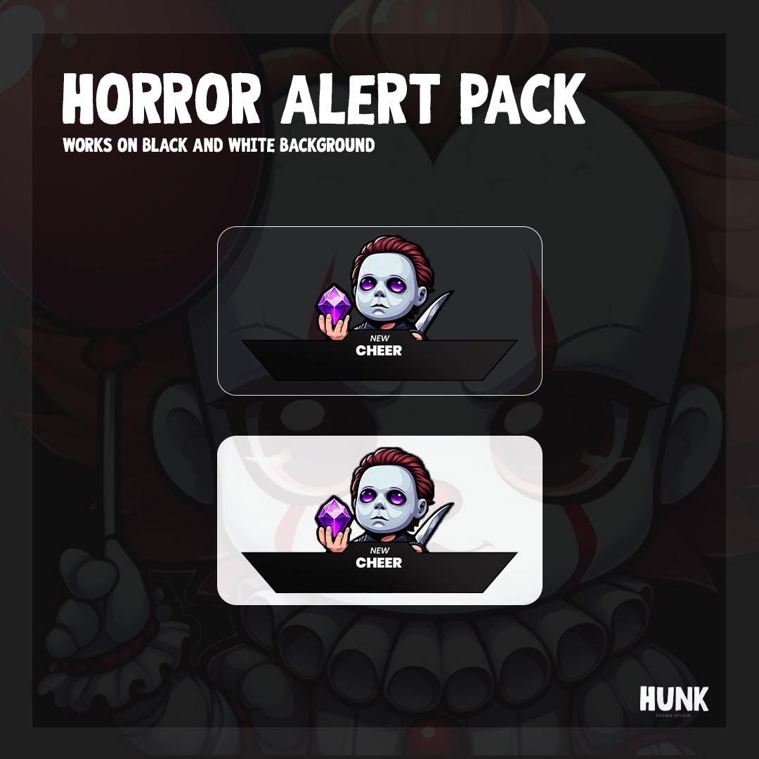 Horror Alert Pack | Twitch, Kick, Dbd Alerts, Dbd Emotes, Horror Alerts ...