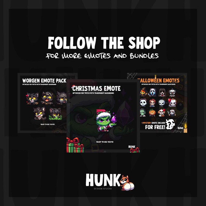 7x Twitch Emote Pack - Green Frankenstein Horror | Comic & Illustration ...