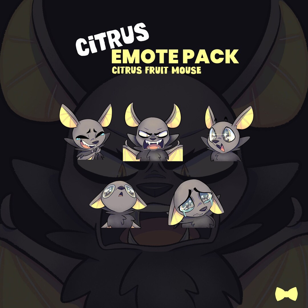 5x Twitch Emote Pack - Citrus Bad Mouse | Comic & Illustration ...
