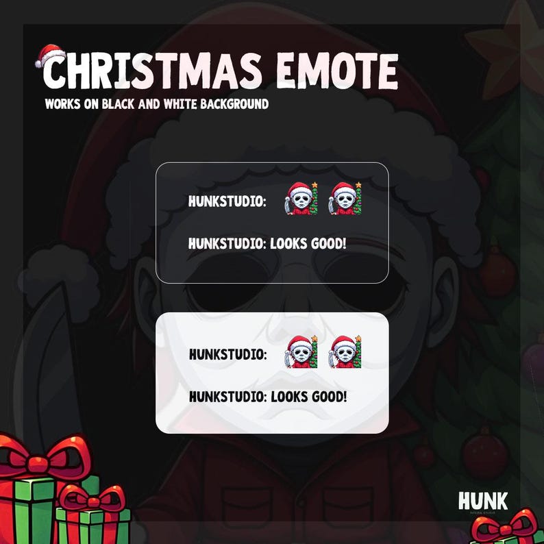 Michael Myers Christmas Emote | Twitch, Youtube, Discord, Dbd Emotes ...