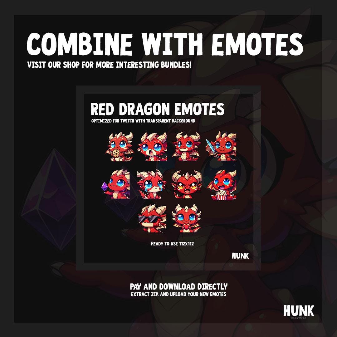 Red Dragon Panels | Twitch, Dragon Panels, Kick Panels, Twitch Panels ...
