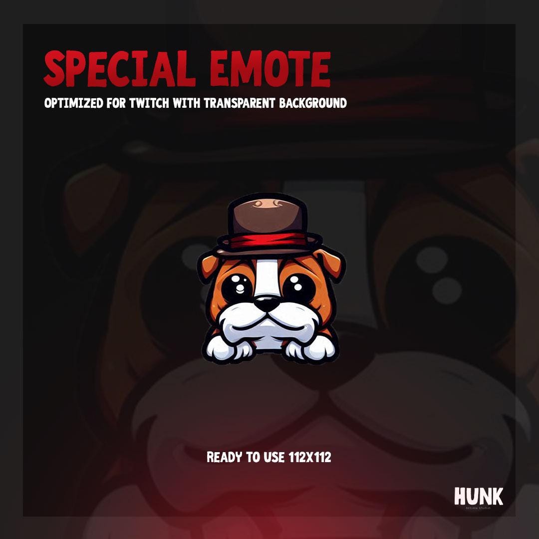 1x Twitch Emotes - Gentledogge | Comic & Illustration - Instant ...