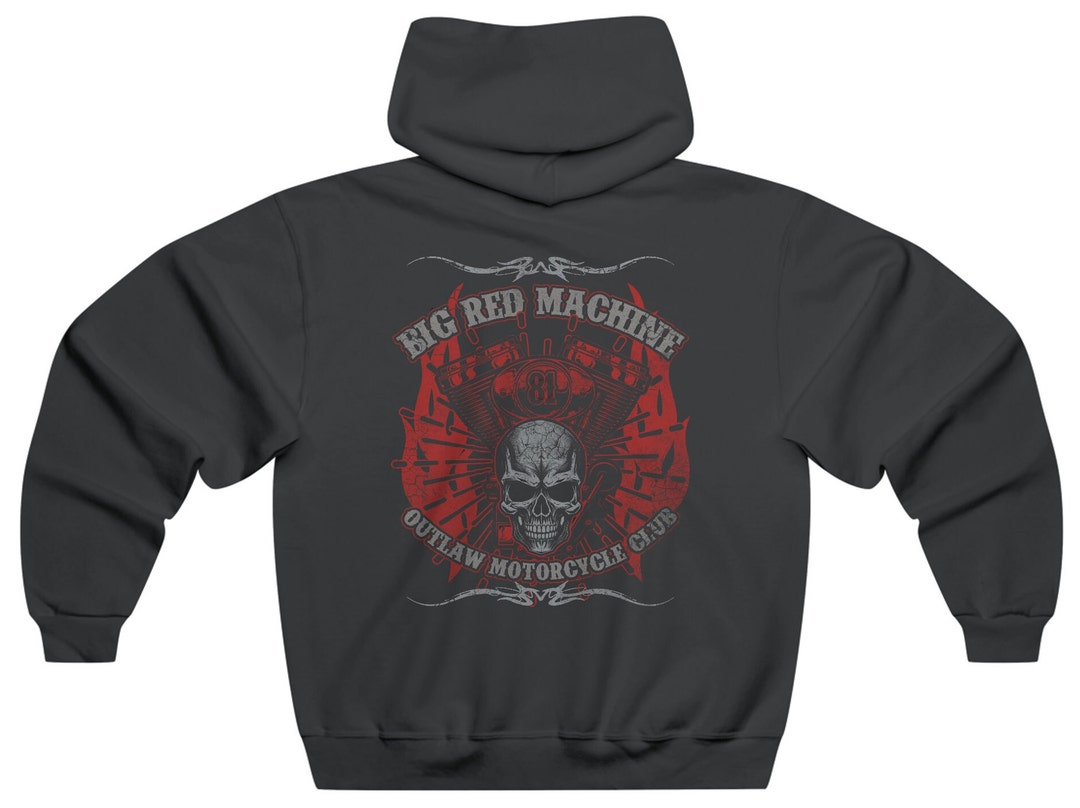 BIG Red Machine,support 81, Motorcycle Men's NUBLEND® Hooded Sweatshirt ...