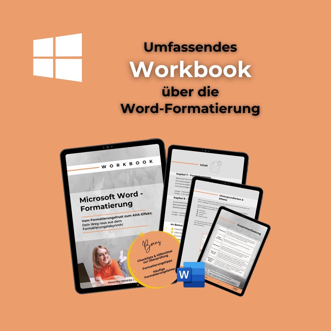 Workbook on Word Formatting With Exercises Microsoft Word for Office ...
