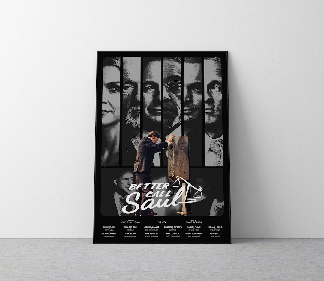 Better Call Saul Poster, Grayscale Halftone TV Series Print - Etsy