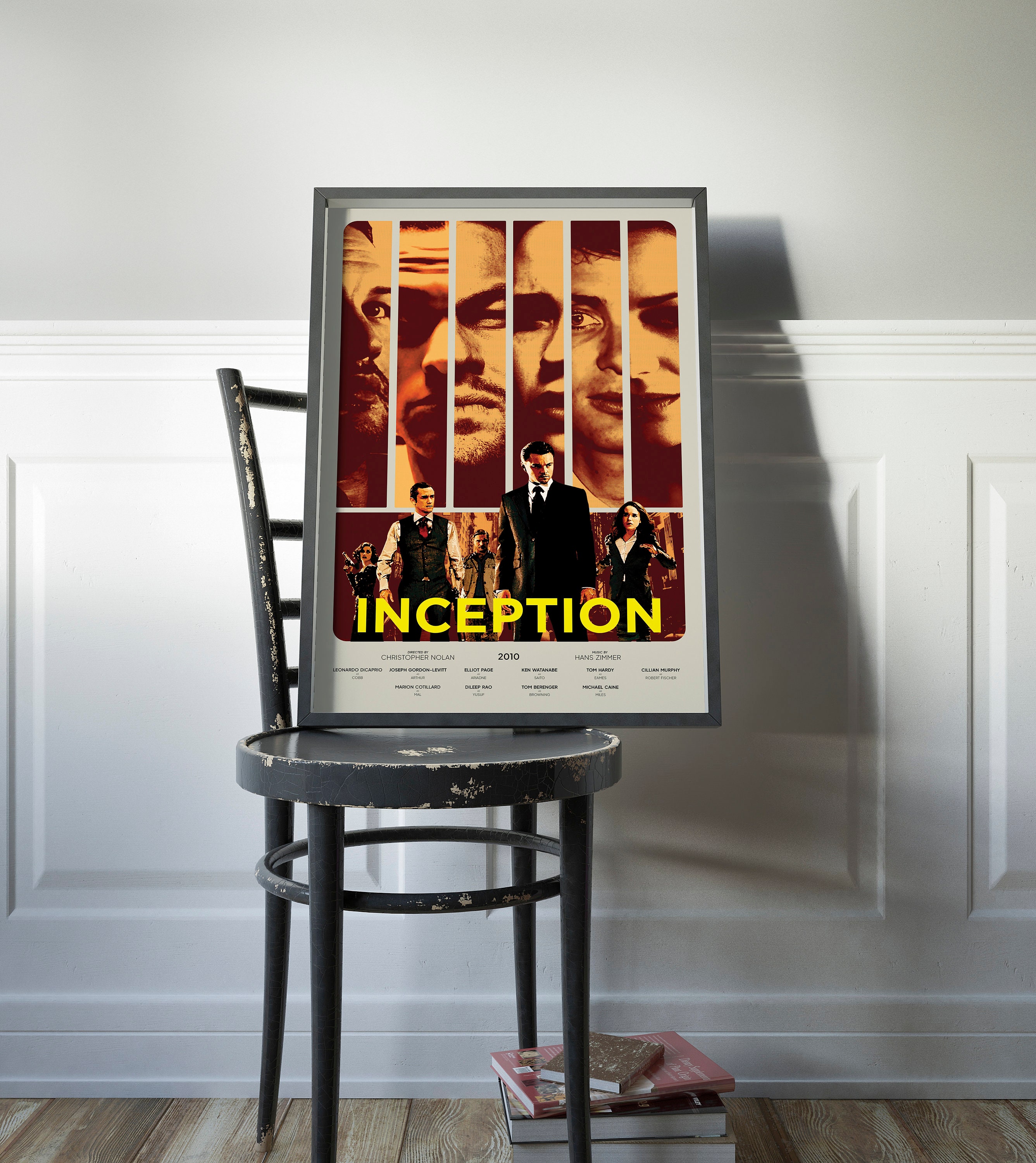 Inception Halftone Movie Poster Dark Theme Light Theme - Etsy