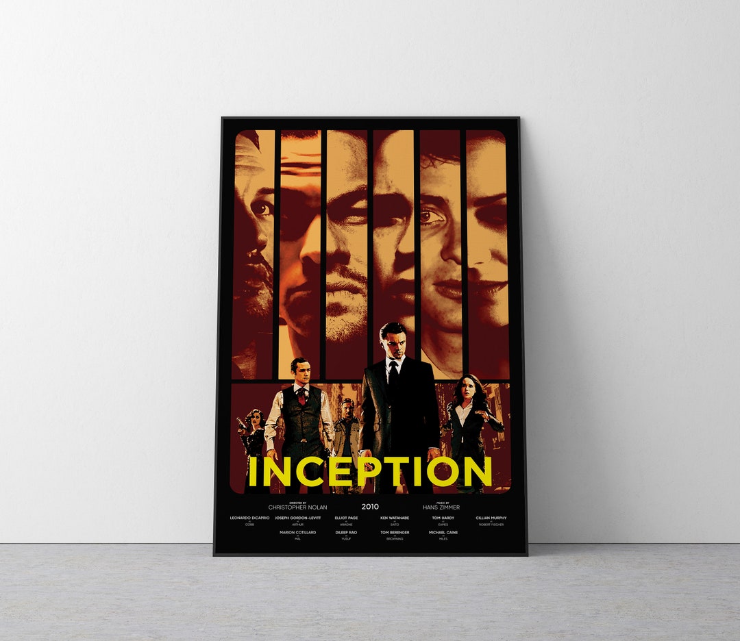 Inception Halftone Movie Poster, Dark Theme, Light Theme, Modern Poster ...