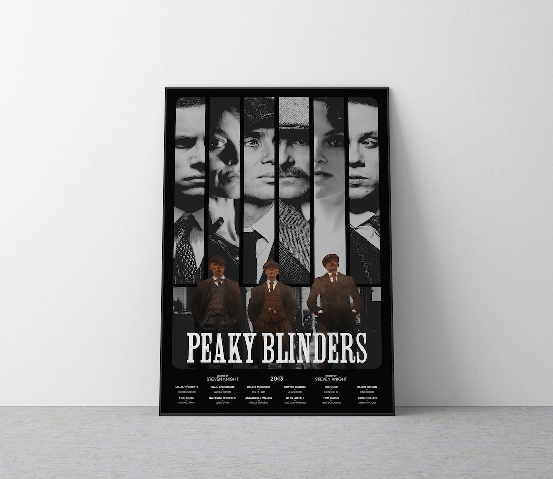 Peaky Blinders Poster, Grayscale TV Series Print, Gangster Wall Art ...