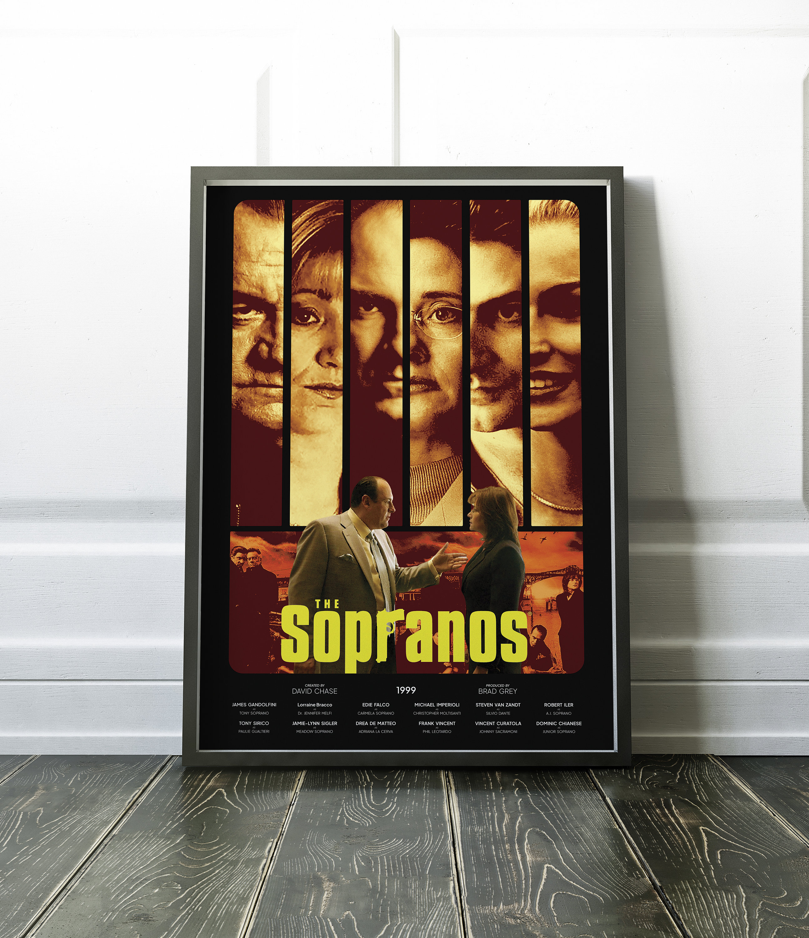 The Sopranos Halftone Tv Series Poster, Dark Theme, Light Theme, Modern ...