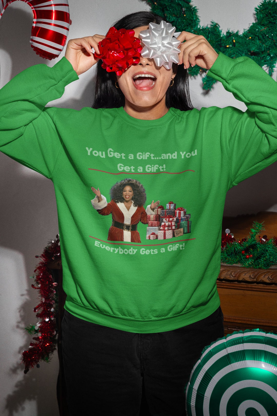 You Get A Gift Oprah Ugly Sweatshirt Unisex Heavy Blend™ Crewneck - Etsy