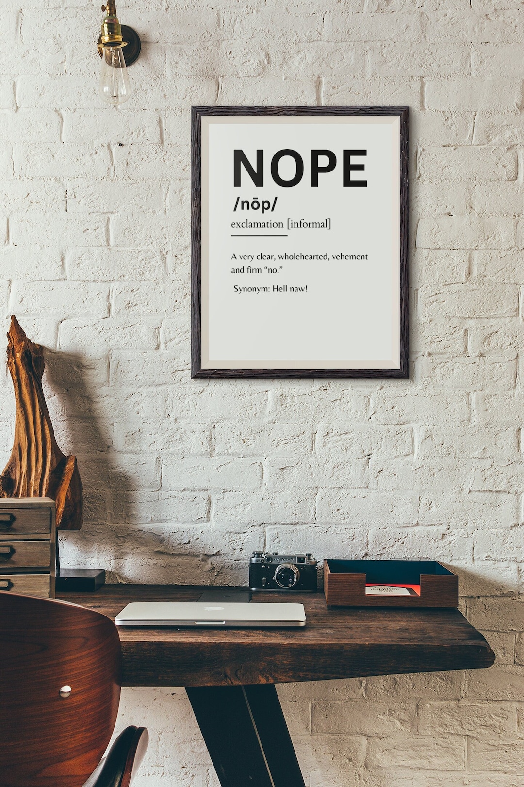 NOPE is a Complete Sentence Digital Wall Art, Download, Definition of ...