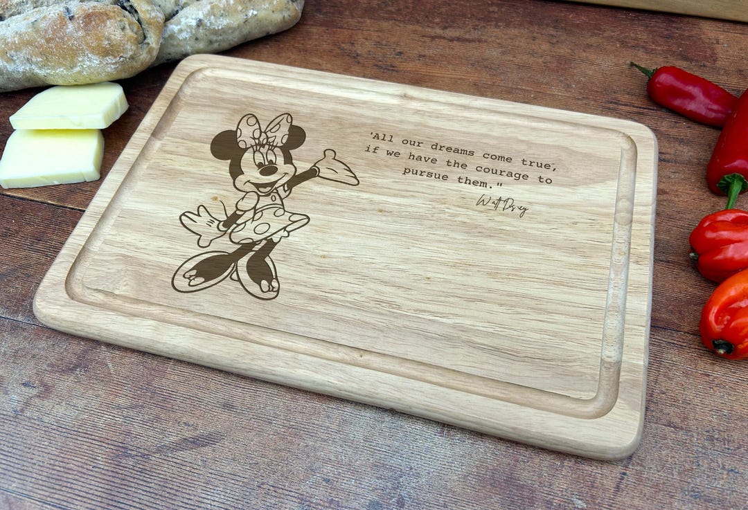 Minnie Mouse Disney all Our Dreams Come True... Wooden Chopping Board ...