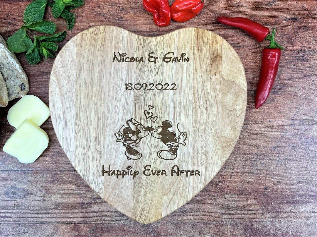 Personalised Disney Mickey Minnie Mouse Wooden Chopping Board Beautiful ...