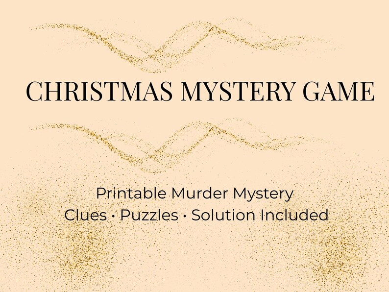 Christmas Murder Mystery Game Printable | Holiday Mystery Puzzle Game ...
