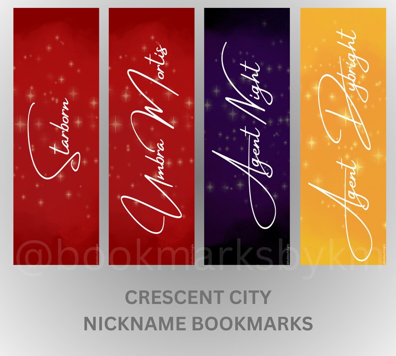 Printable Bookmarks Crescent City Set of 4 Digital Download - Etsy