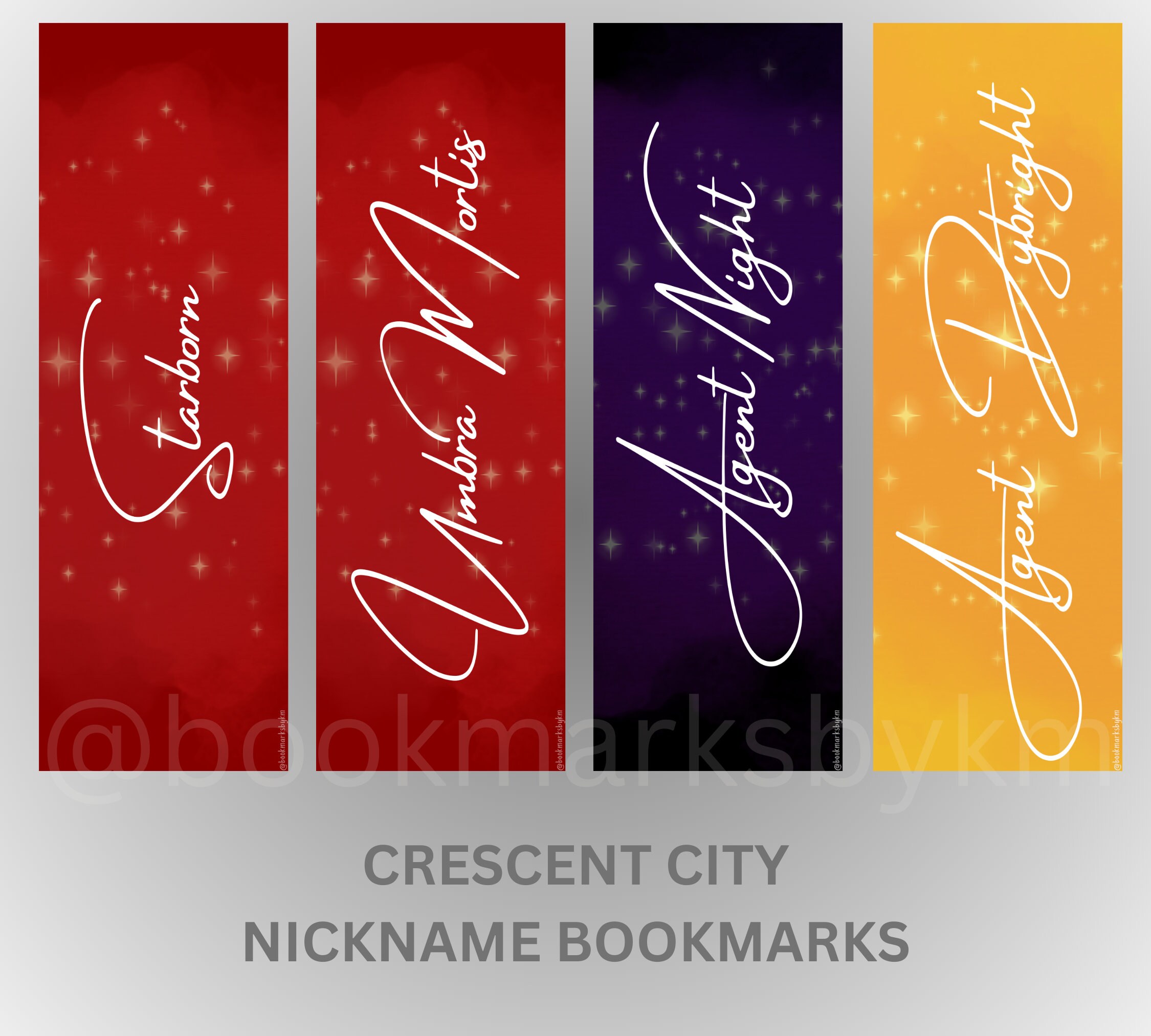Printable Bookmarks Crescent City Set of 4 Digital Download - Etsy
