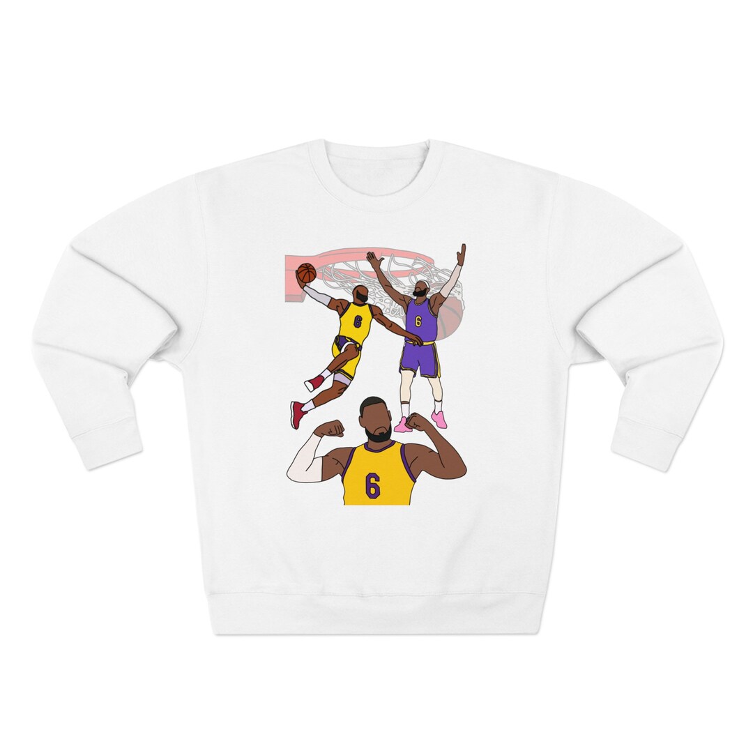 Lebron James Los Angeles Lakers Crewneck Sweatshirt - Etsy