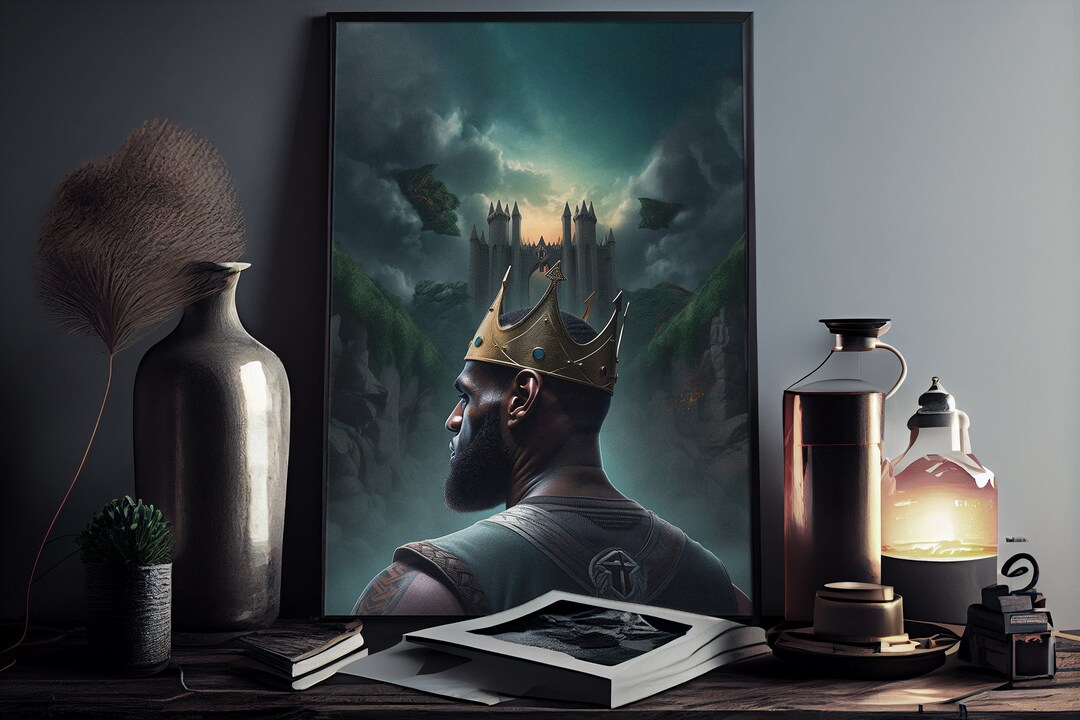 King Lebron James Wall Art Digital Download - Print on Poster or Canvas ...