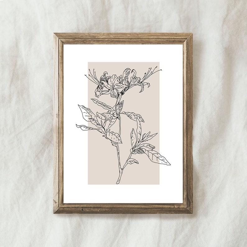 Digital Flower Print Set Downloadable Set of 3 Botanical - Etsy