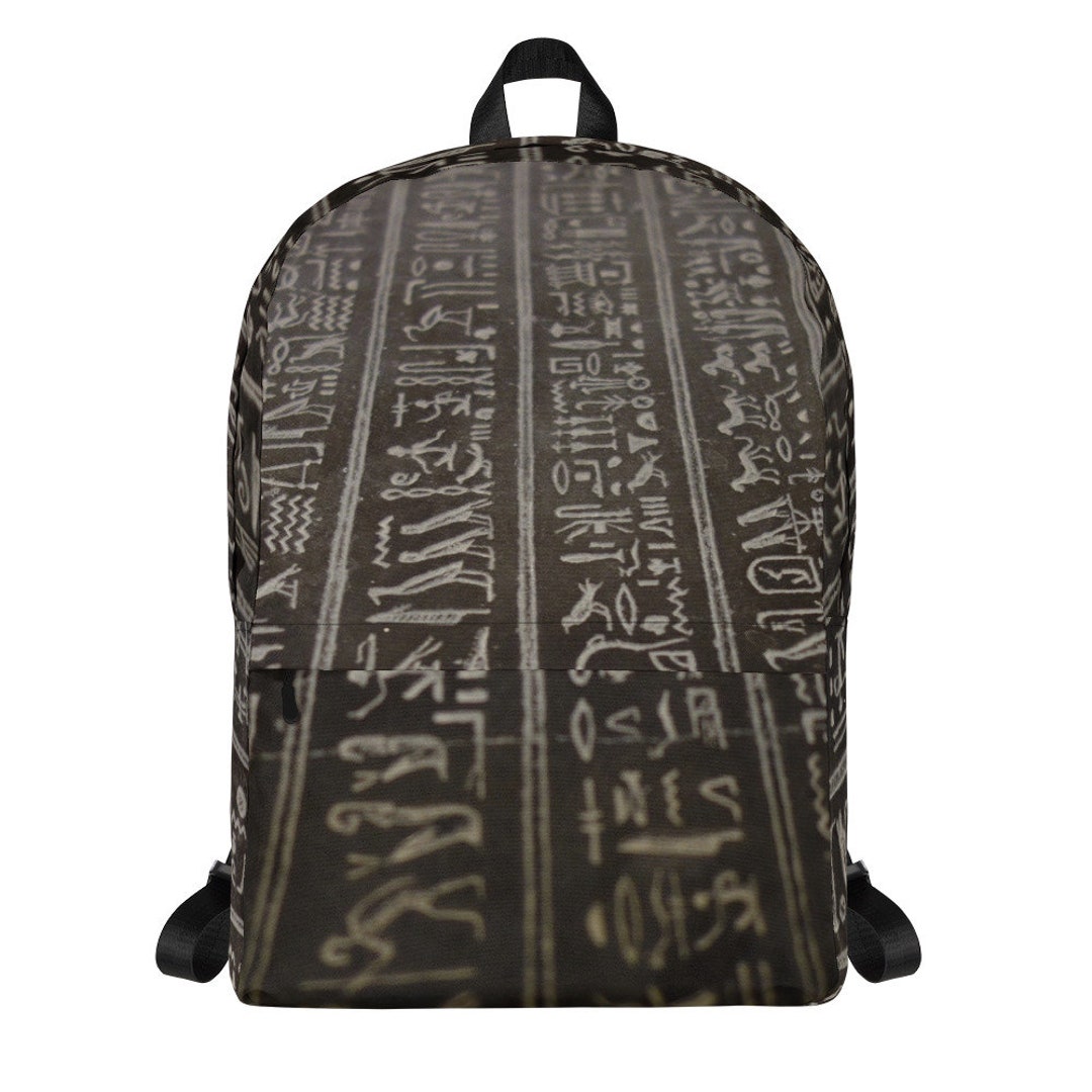 Ancient Egyptian Temple Hieroglyphics Backpack (black and Gold) - Etsy