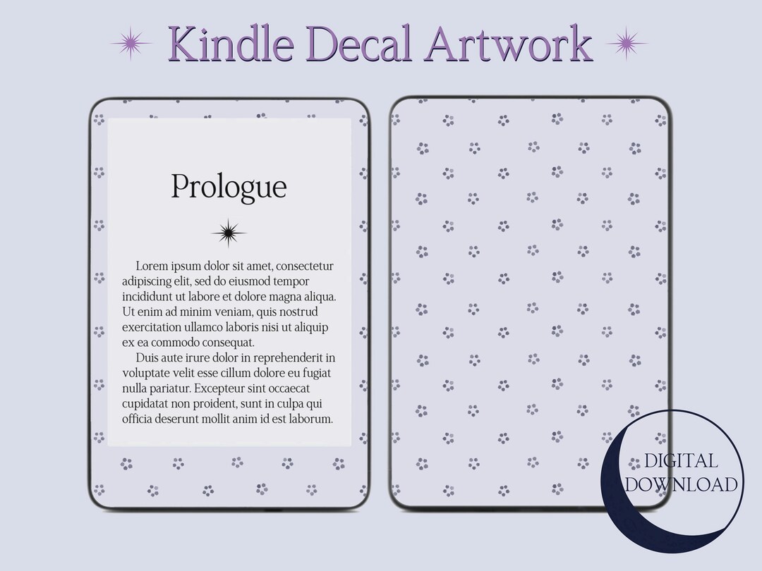 Digital Download, Kindle E-reader Decal Artwork, Downloadable PNG File ...