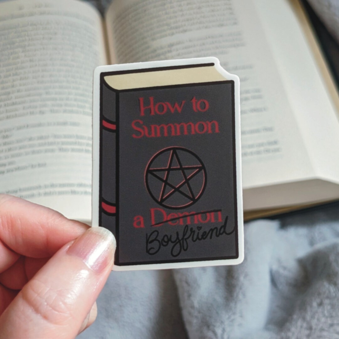 Demon Boyfriend Summoning Book Sticker Bookish Sticker for - Etsy
