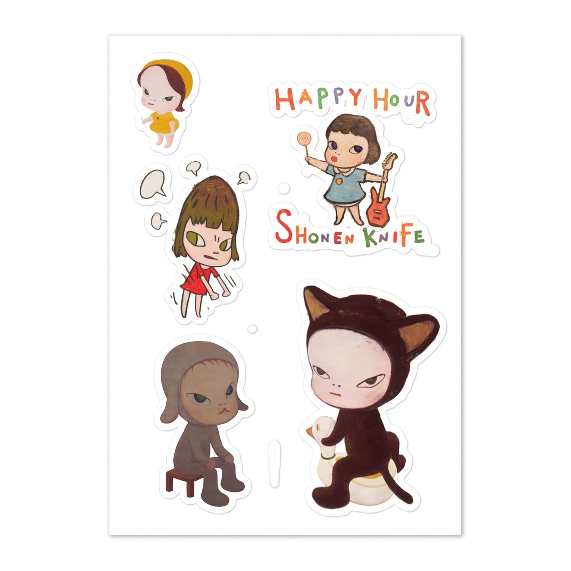 Yoshitomo Nara Sticker Sheet - Etsy