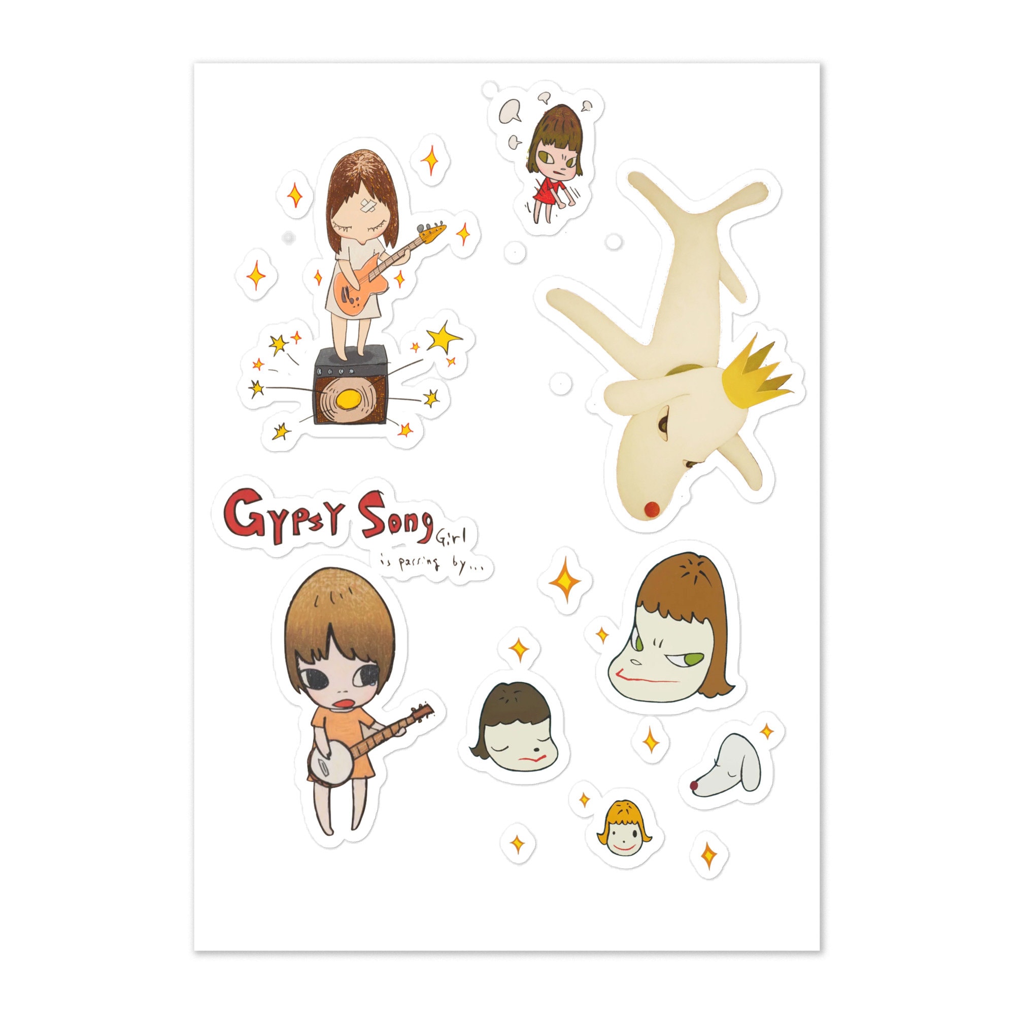 Yoshitomo Nara Sticker Sheet V3 - Etsy
