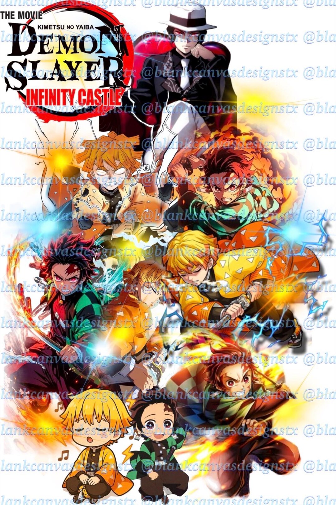 Bono PNG Demon Slayer: Kimetsu No Yaiba La Película - Infinity Castle Zenitsu/Tanjirou - Etsy España