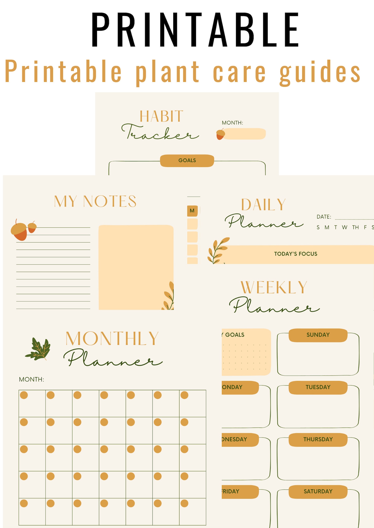 Printable Plant Care Guides - Etsy