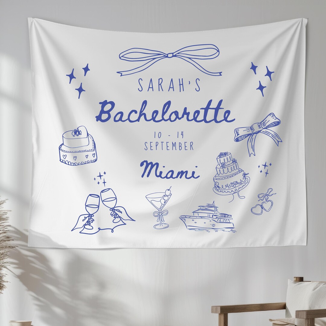 Custom Bachelorette Welcome Sign Banner, Bridal Party Decoration ...