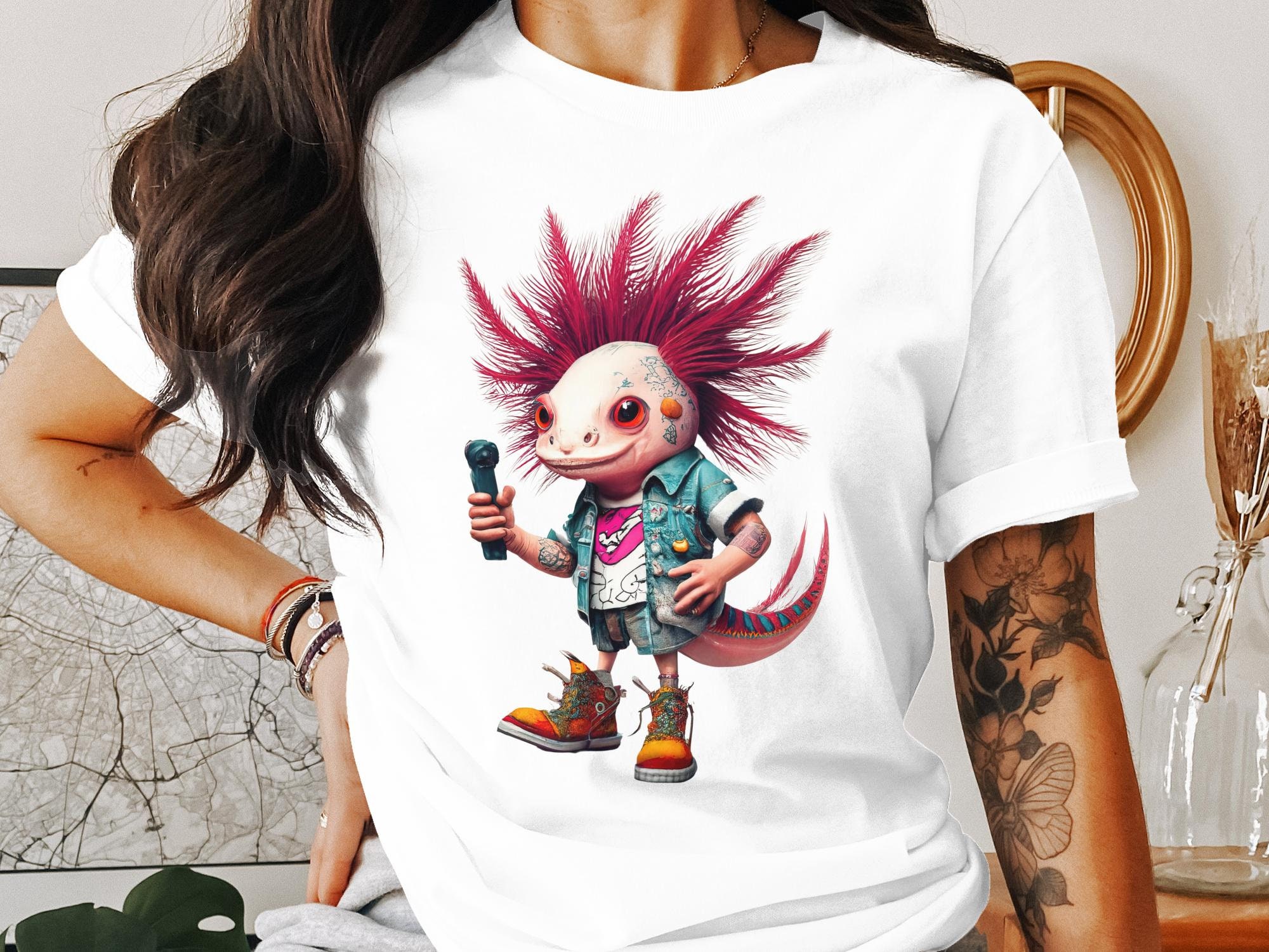 Punk Axolotl Shirt Axolotl Gift Axolotl T-shirt Axolotl - Etsy
