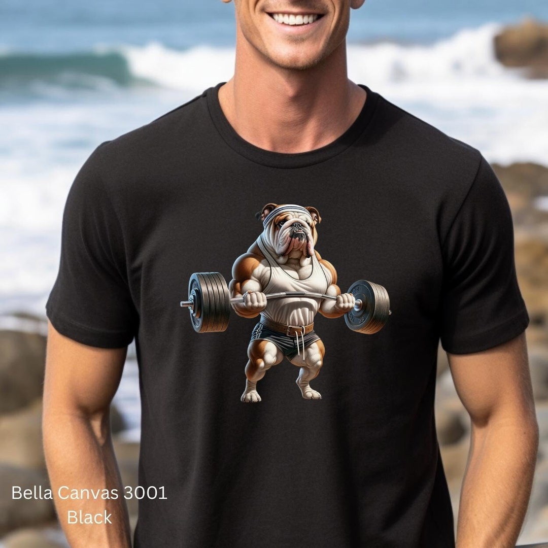 English Bulldog Gym T-shirt, English Bulldog Gifts, Bulldog Shirt ...