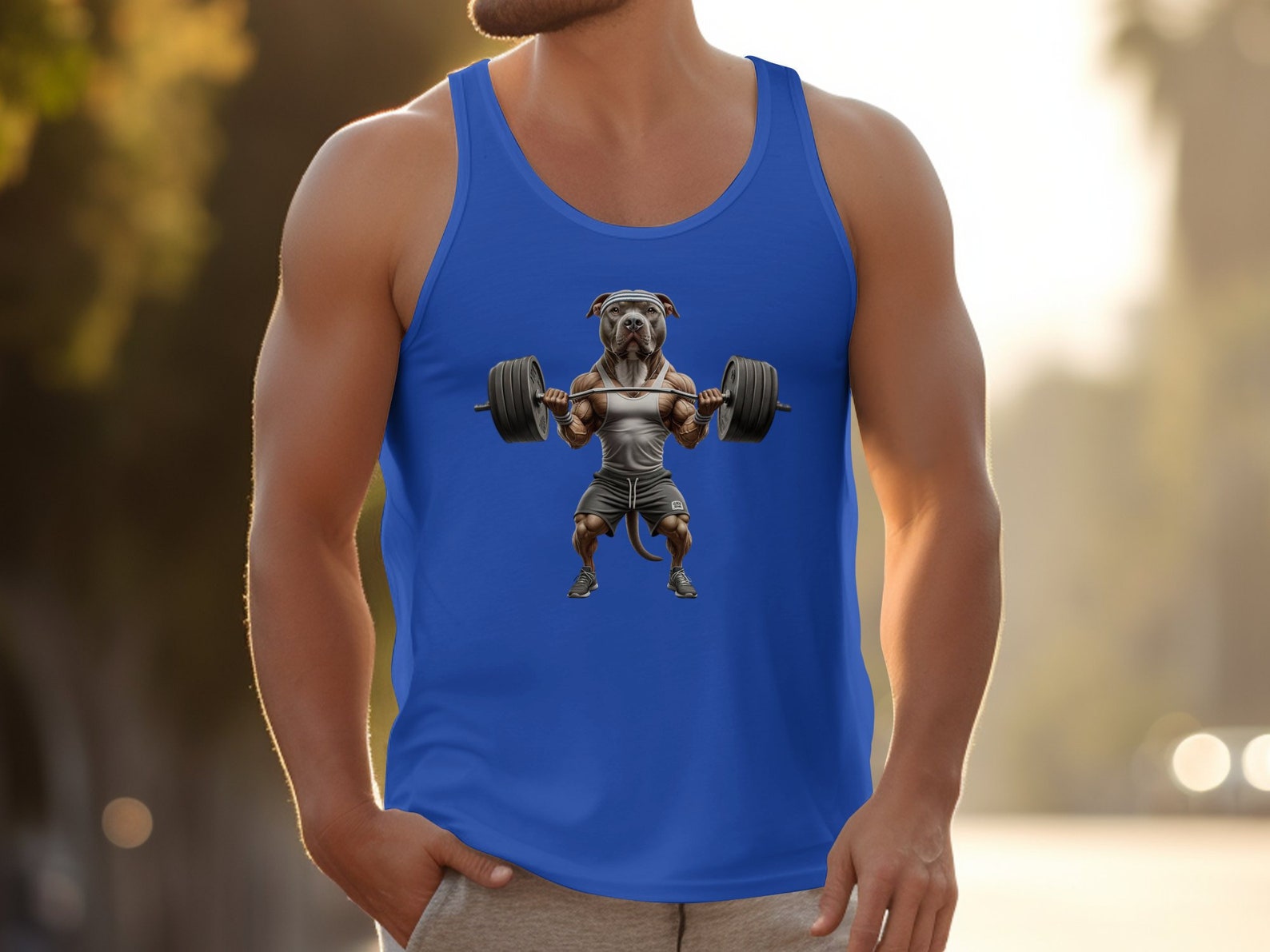 Funny Pitbull Gym Tank Top, Pitbull Gift, Funny Dog Trainer Gift ...
