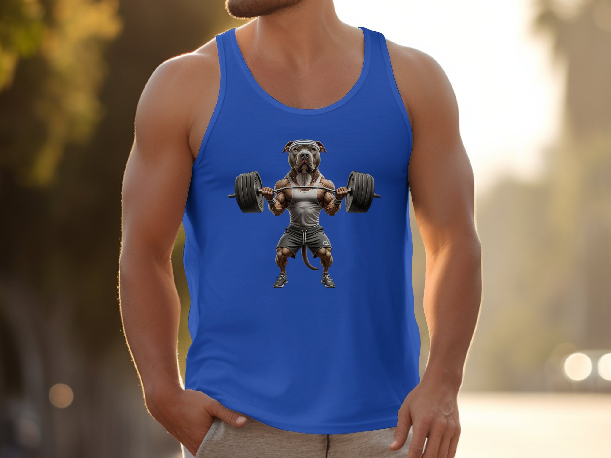 Funny Pitbull Gym Tank Top, Pitbull Gift, Funny Dog Trainer Gift ...