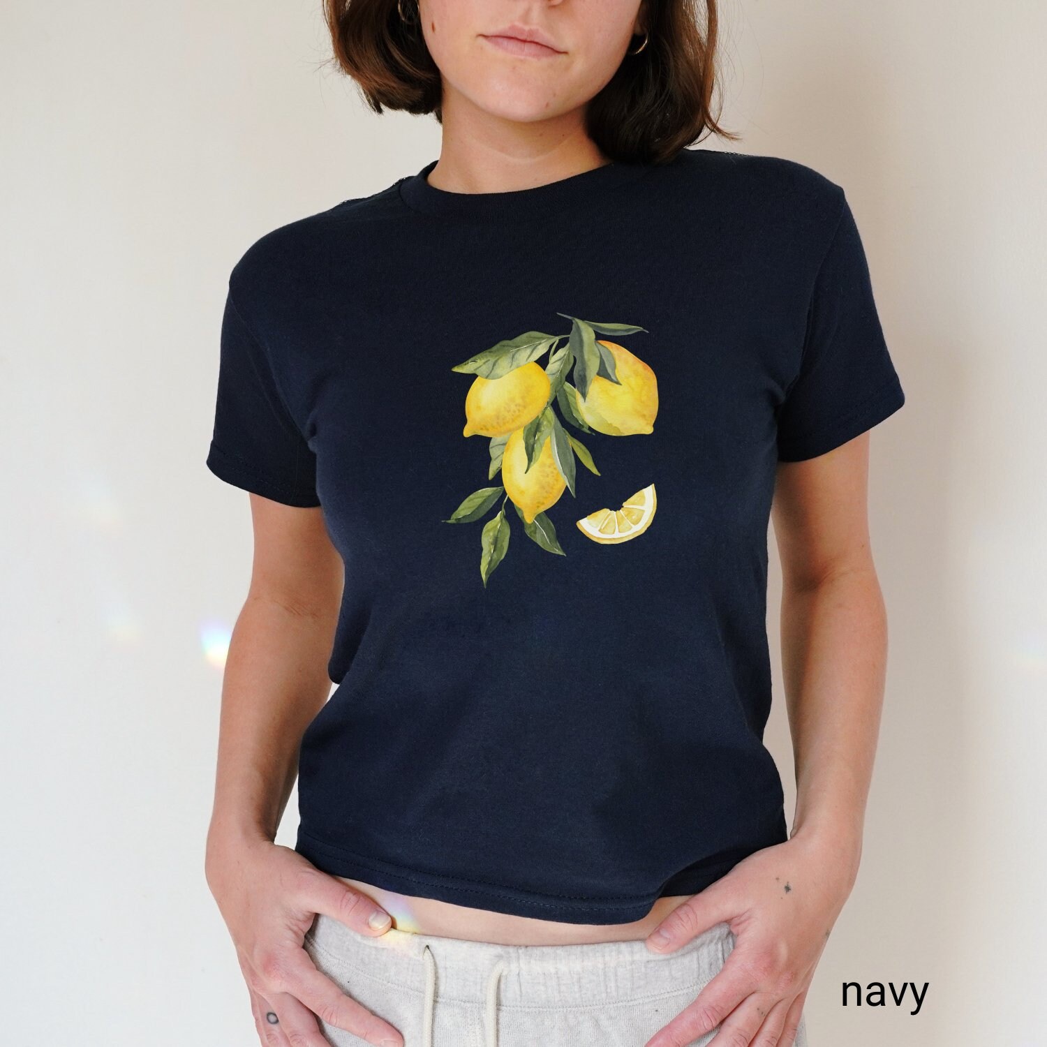 Y2K Aesthetic Lemon Graphic Tee, 90s Baby Tee, Vintage-inspired Fresh ...