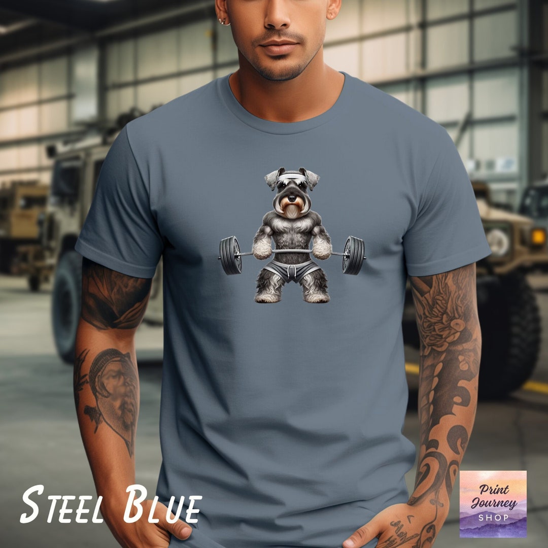 Schnauzer Gym Tshirt, Dog Lovers Gift, Dog Lover Gift, Schnauzer Shirt ...
